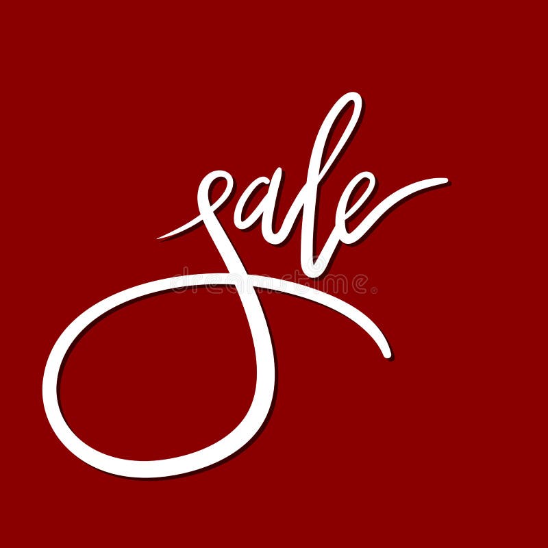 Sale Modern Calligraphy Inscription. Handwritten Isolated Text. Hand ...