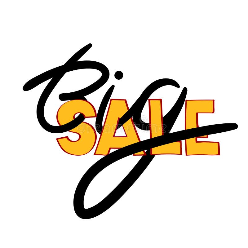 Sale Hand Lettering. Modern Calligraphy Stock Vector - Illustration of ...