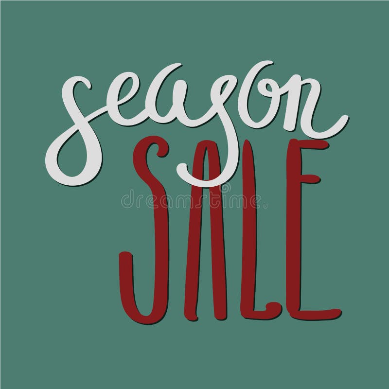 Sale Hand Lettering. Modern Calligraphy Stock Illustration ...