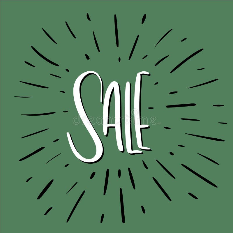 Sale Hand Lettering. Modern Calligraphy Stock Vector - Illustration of ...