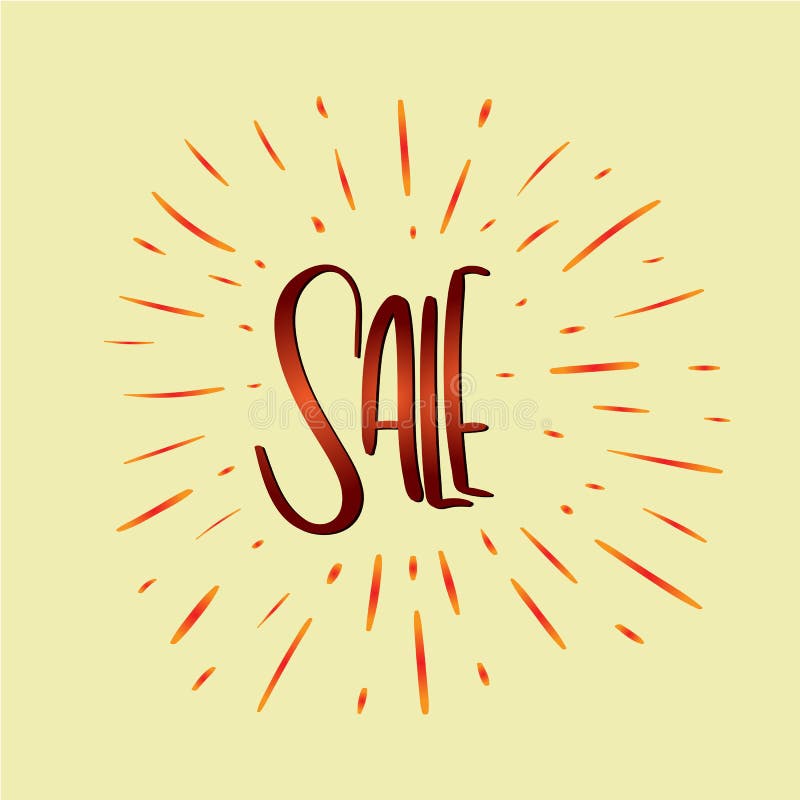 Sale Hand Lettering. Modern Calligraphy Stock Vector - Illustration of ...