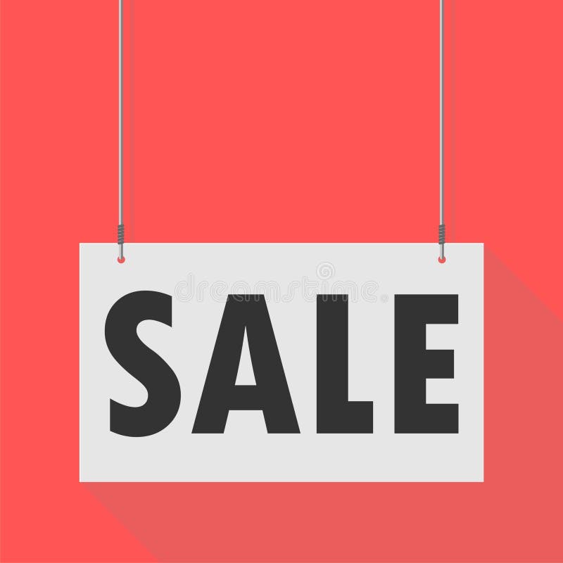 Sale Hanging Sign stock vector. Illustration of button - 97374694