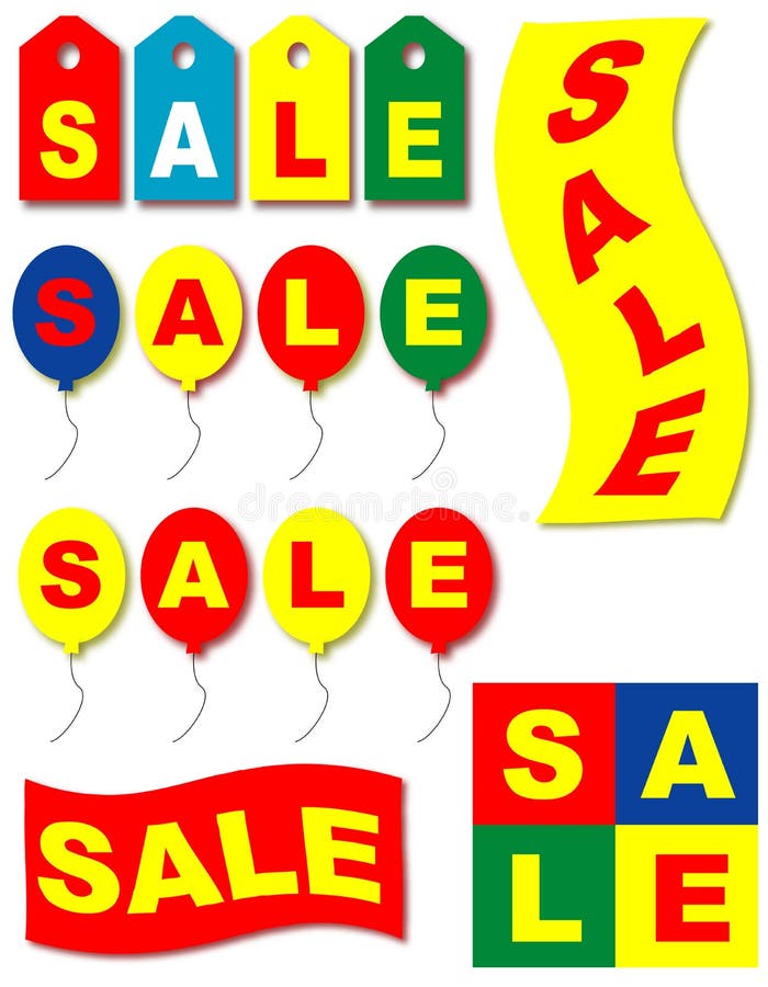Sale icon/banner set stock vector. Illustration of tags - 18959449