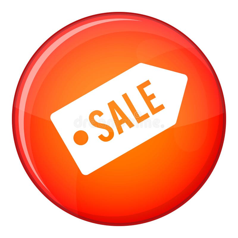 Sale icon, flat style stock vector. Illustration of reduction - 82762689