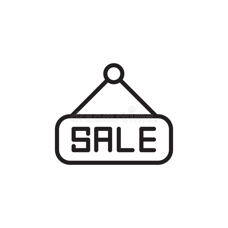 Sale Icon Outline Vector for Web Ui Stock Vector - Illustration of sale ...
