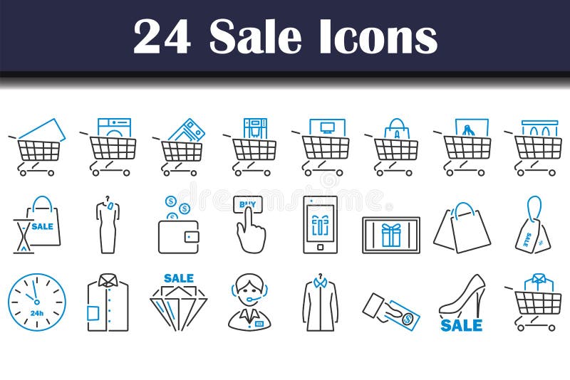 Sale Icon Set stock vector. Illustration of hourglass - 251020892