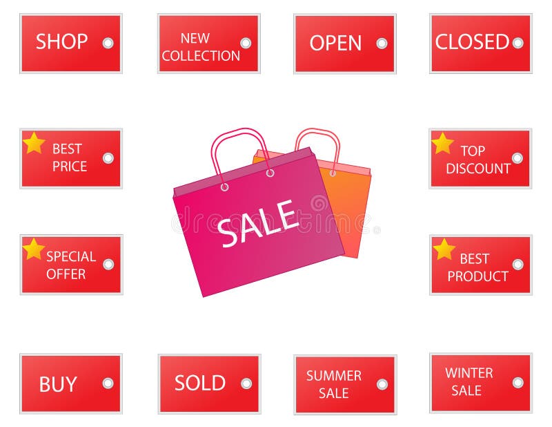 Sale icons 2 stock illustration. Illustration of advertisement - 30583730