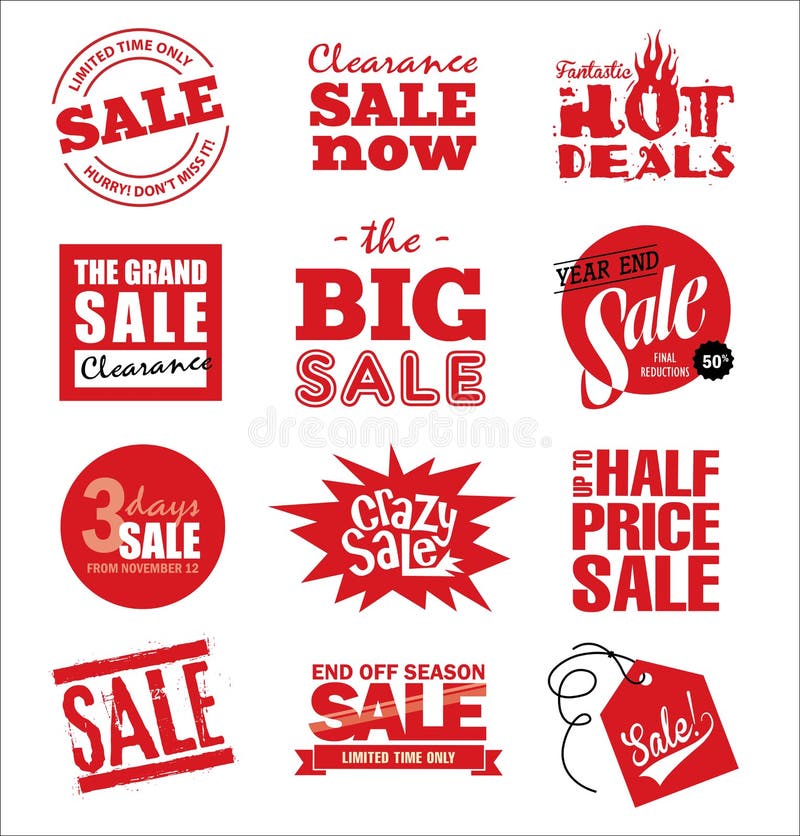 Sale icons stock vector. Illustration of business, crazy - 50966989