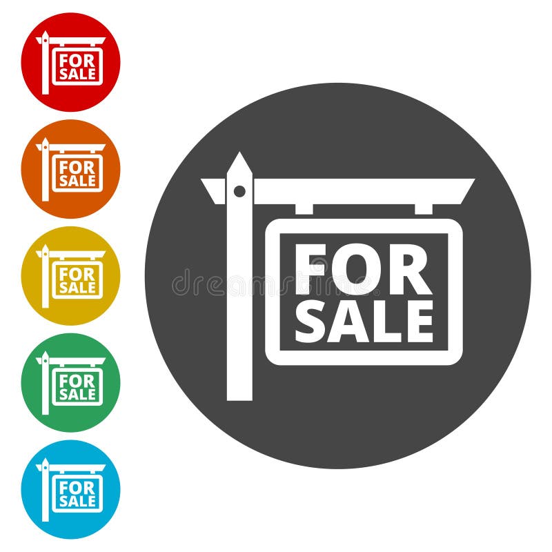 For Sale Icons set stock vector. Illustration of front - 136160285
