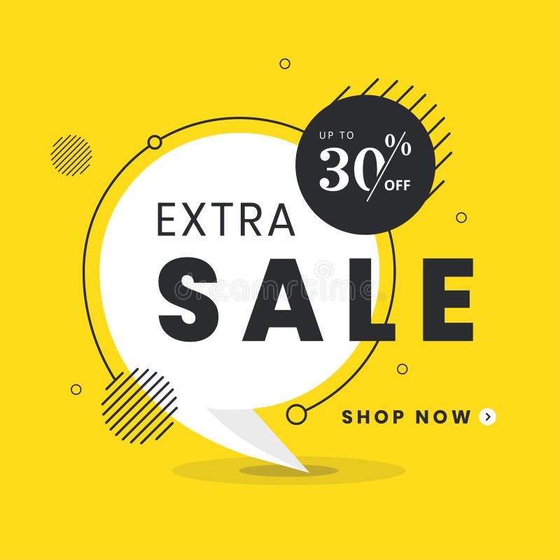 Extra Sale Label. Trendy Flat Bubble. Stock Illustration - Illustration ...