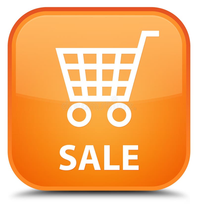 Sale Special Orange Square Button Stock Illustration - Illustration of ...