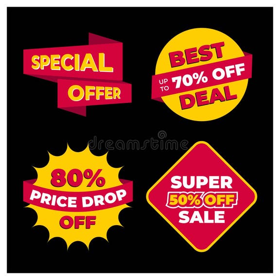 Best Deal, Sale, Special Offer, and Price Drop Sale Label Sticker Stock ...