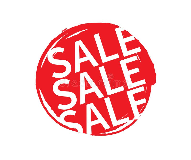 Sale Label Isolated on White Background. Red Sale Tags. Vector ...