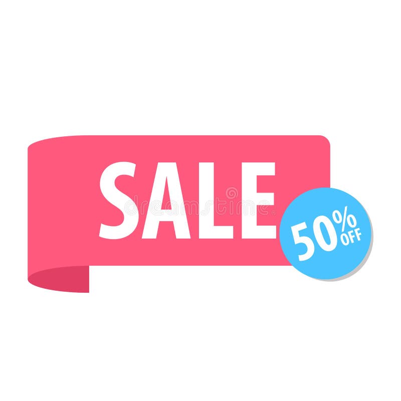 Sale Label. Isolated on White. Red Color Stock Vector - Illustration of ...