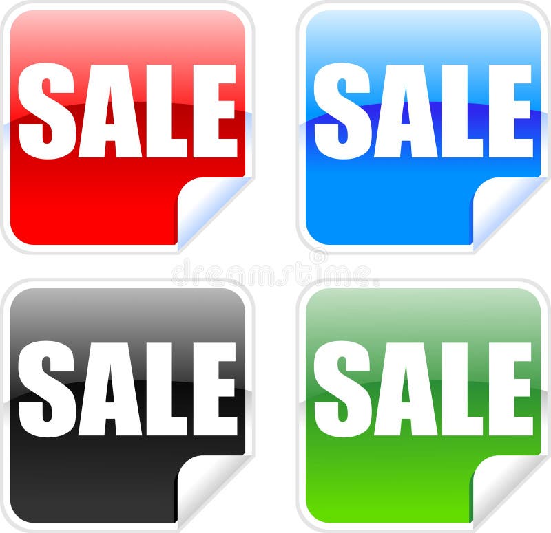 Sale labels stock vector. Illustration of price, consumer - 10715712