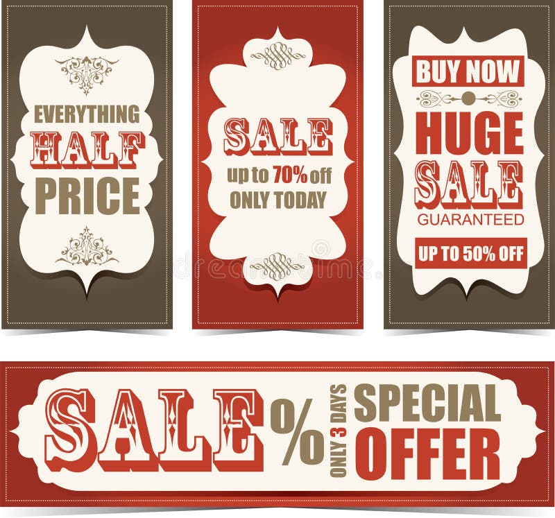 Set of Special Sale Offer Labels and Banners Stock Vector ...