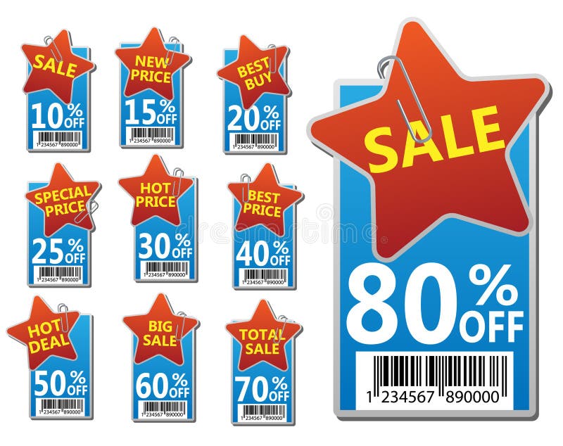Sale labels set stock vector. Illustration of information - 18544740