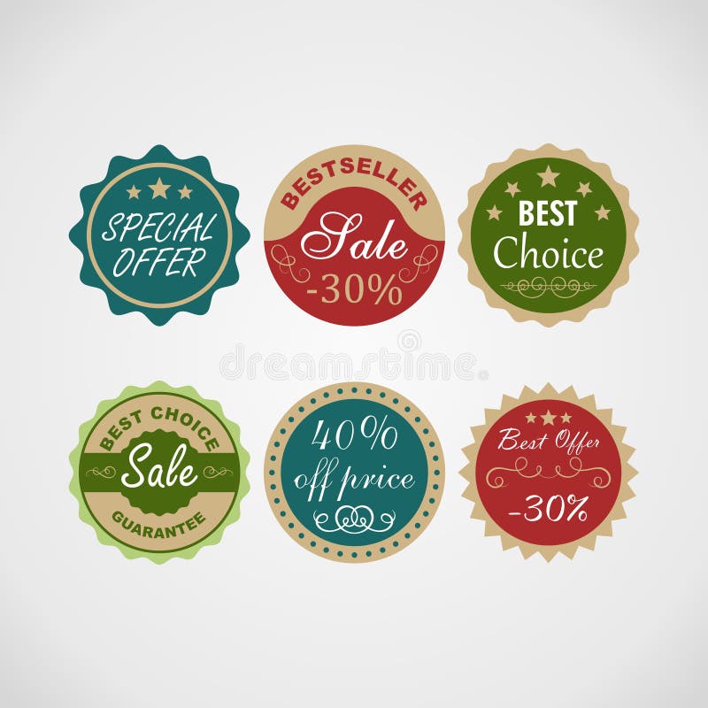 Sale labels set. stock vector. Illustration of cloth - 39343673