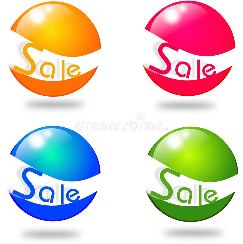 Sale labels stock illustration. Illustration of green - 40661637