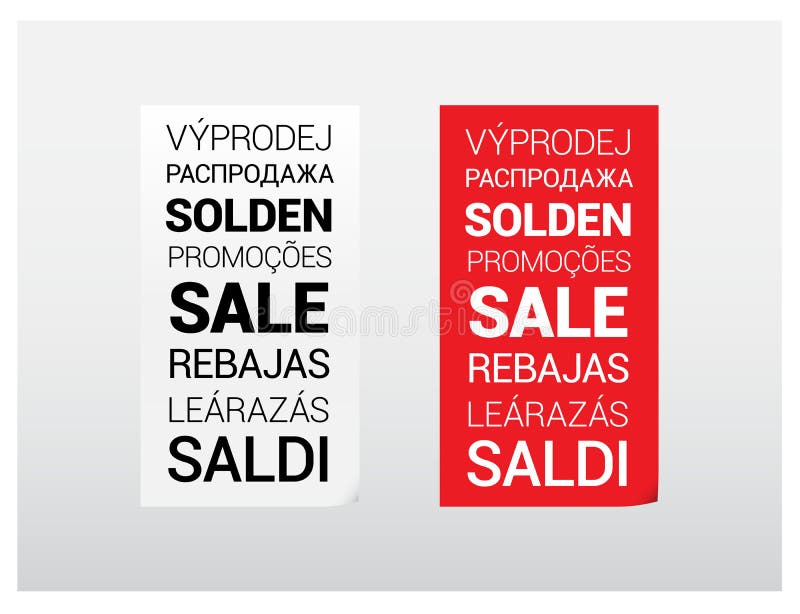 Sale Languages Poster stock vector. Illustration of banner - 197110969