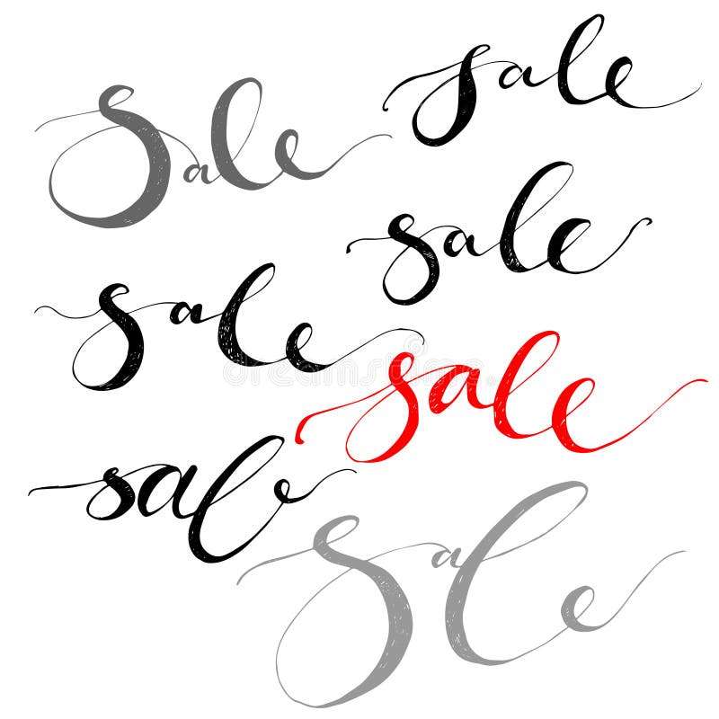 Sale Lettering. Calligraphy Vector Illustration Stock Vector ...