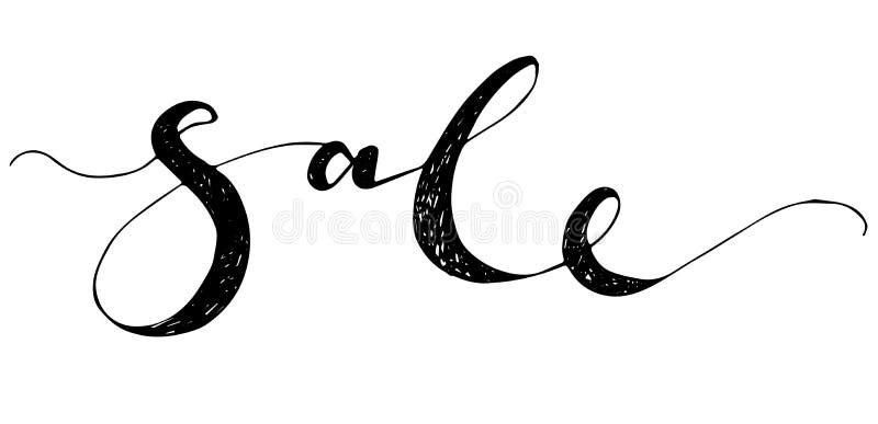 Sale Lettering. Calligraphy Vector Illustration Stock Vector ...