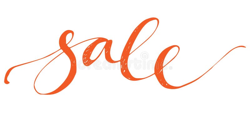 Sale Lettering. Calligraphy Vector Illustration Stock Vector ...