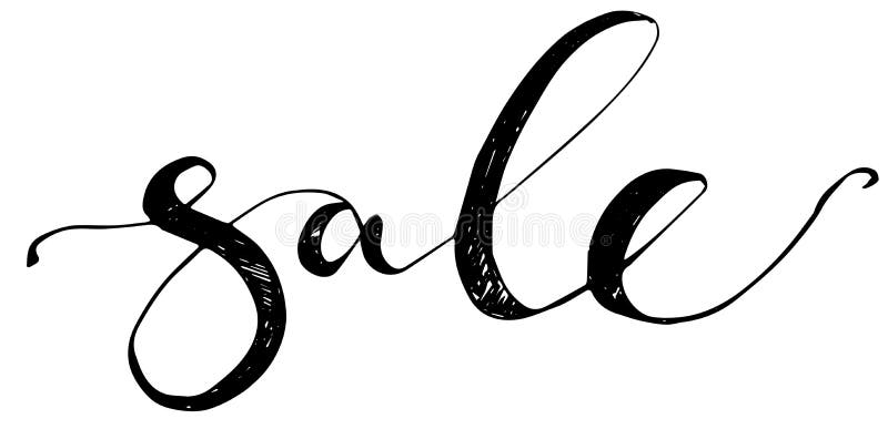 Sale Lettering. Calligraphy Vector Illustration Stock Vector ...
