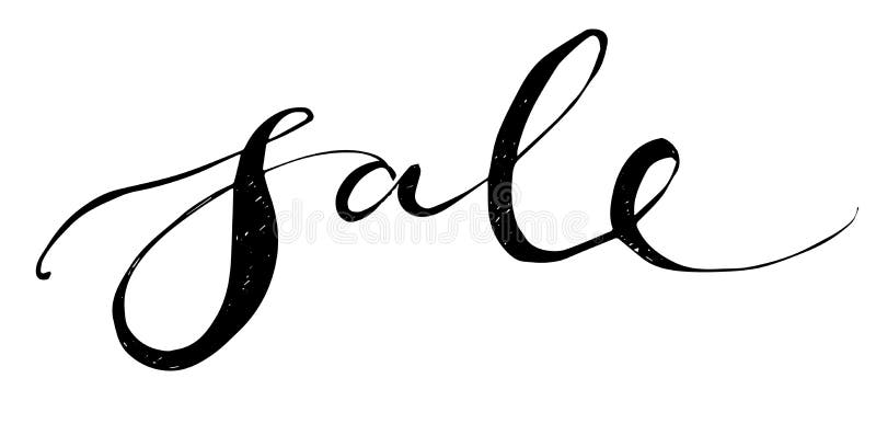 Sale Lettering. Calligraphy Vector Illustration Stock Vector ...