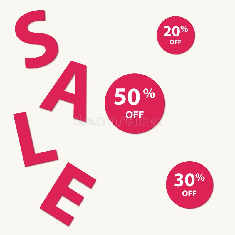 Sale Letters and Discount Bubbles Stock Vector - Illustration of ...