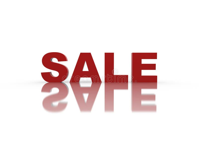 Sale letters in red stock illustration. Illustration of cheap - 10254393