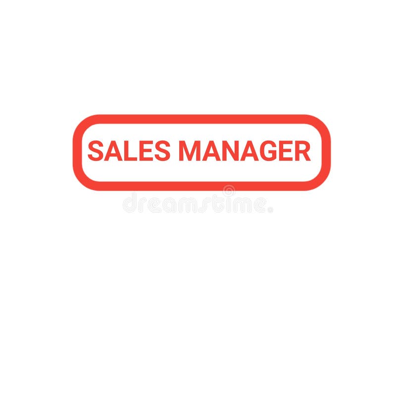 Sale manager stamp stock illustration. Illustration of cartoon - 283244883