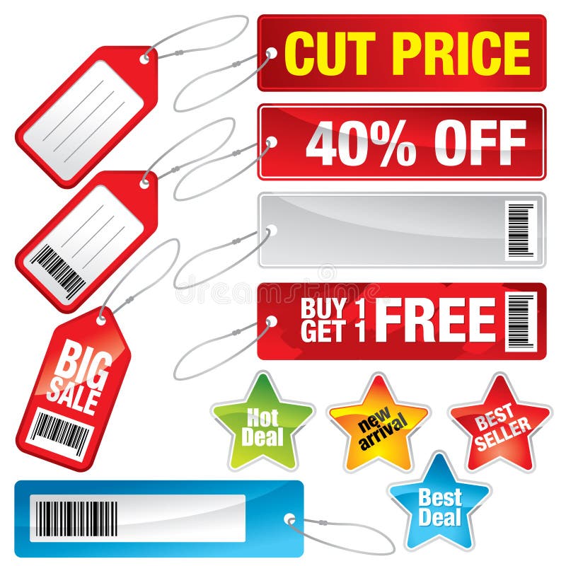 Sale Marks, Tags and Stickers Stock Vector - Illustration of customer ...