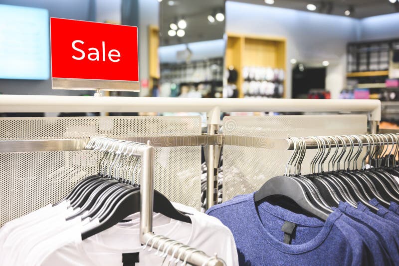 Sale Mock Up Advertise Display at Clothes Line Stock Image - Image of ...