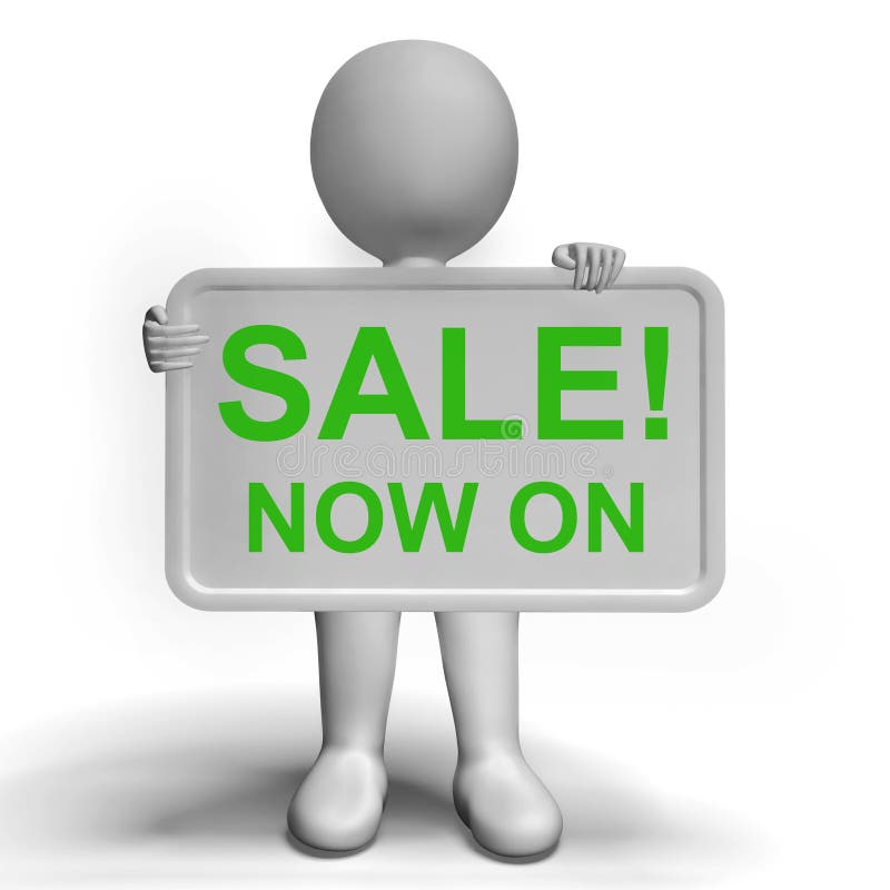 Sale Now on Message Board Shows Promotion Stock Illustration ...