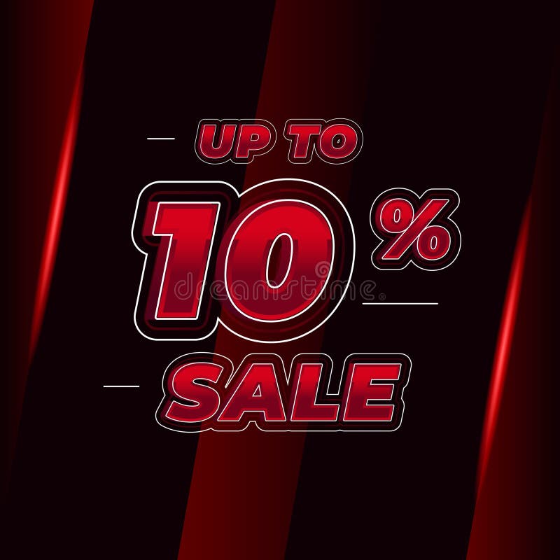 Sale Number Design Template Collection Stock Vector - Illustration of ...