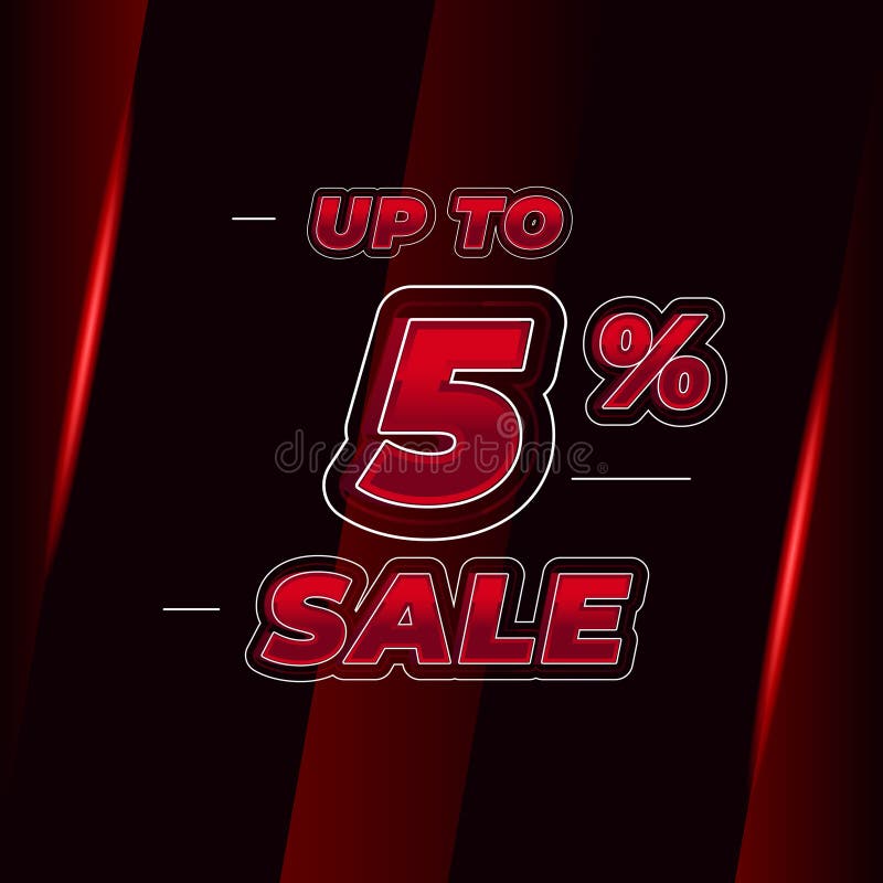 Sale Number Design Template Collection Stock Vector - Illustration of ...