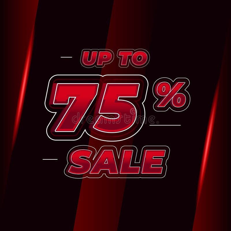 Sale Number Design Template Collection Stock Vector - Illustration of ...