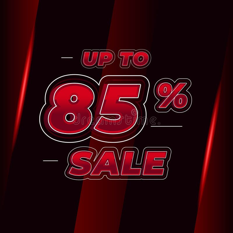 Sale Number Design Template Collection Stock Vector - Illustration of ...