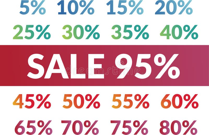 Sale numbers set stock vector. Illustration of symbol - 44819344