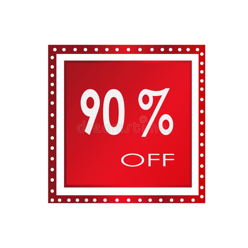 Sale 90 Off Banner Design Over a White Background, Vector Illustration ...