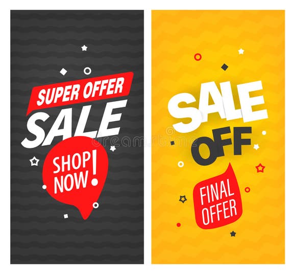 Sale Off Banners Collection Stock Vector - Illustration of season ...