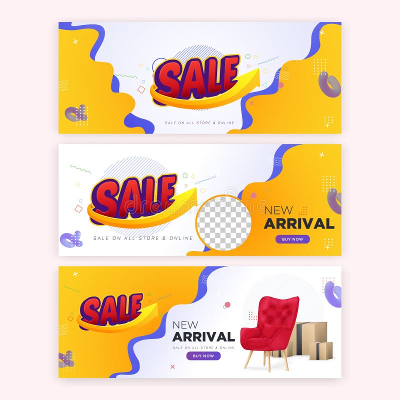 3 Sale Offer Editable Banner Vector Template Stock Vector ...
