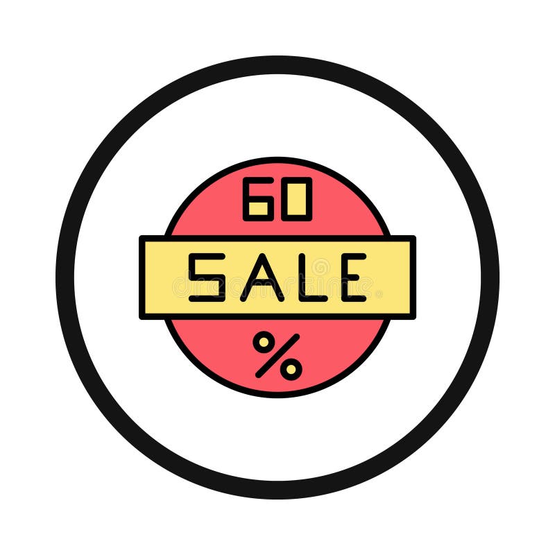 Sale, Offer, 60 Off, Sale Offer Badge Icon Stock Vector - Illustration ...