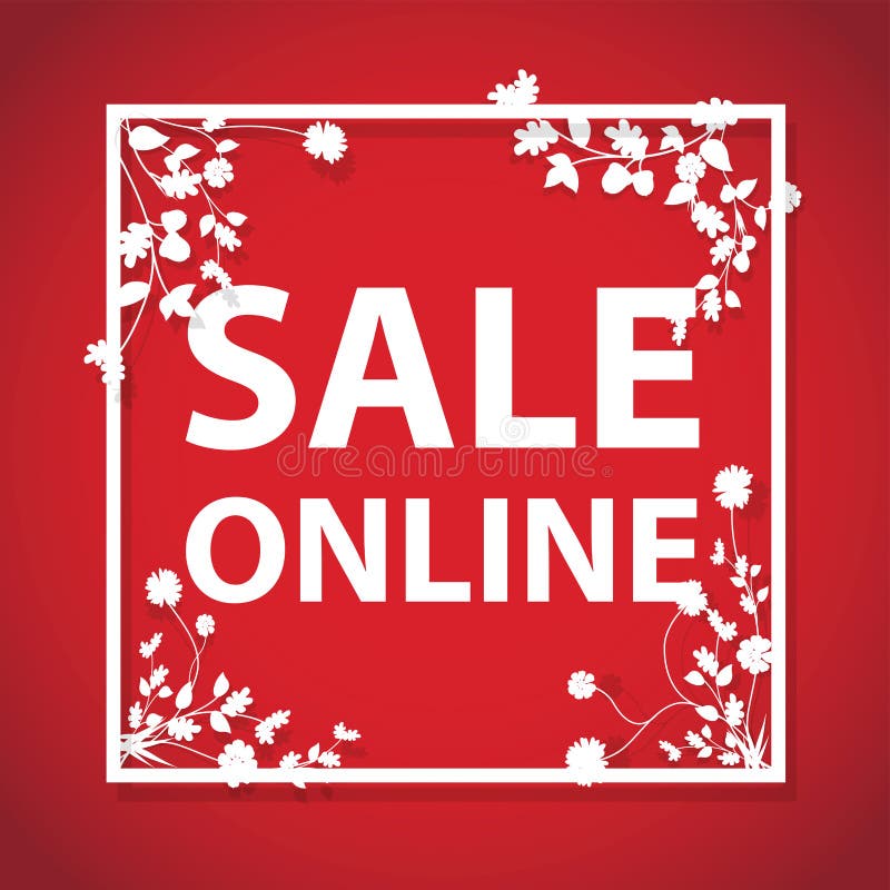 Sale online sign stock vector. Illustration of decorative - 86236359