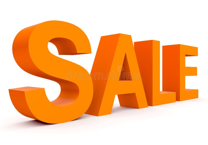 SALE - Orange 3d Letters on White Stock Illustration - Illustration of ...