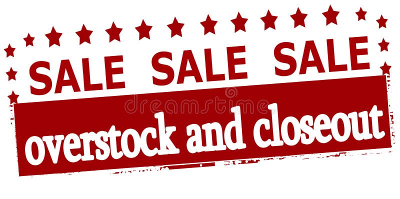 Sale Overstock and Closeout Stock Illustration - Illustration of stamp ...