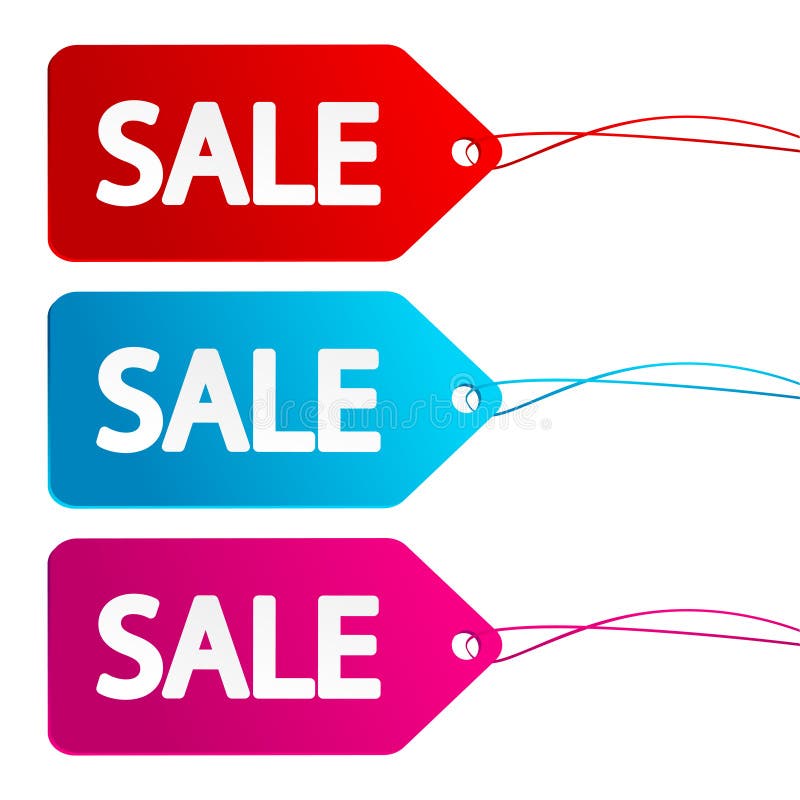 Sale paper labels stock vector. Illustration of advertising - 33698668