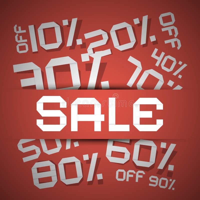 Sale Paper Title - Discount Vector Illustration Stock Vector ...