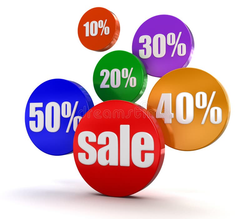 Sale and Percent (clipping Path Included) Stock Illustration ...